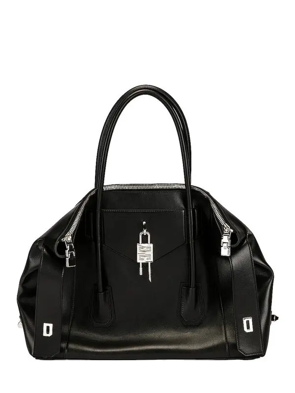 Givenchy Medium Antigona Lock Soft Bag - Black