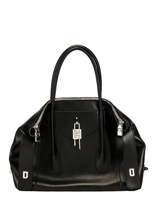 Givenchy Medium Antigona Lock Soft Bag - Black