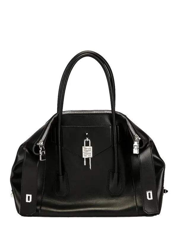 Givenchy Medium Antigona Lock Soft Bag - Black