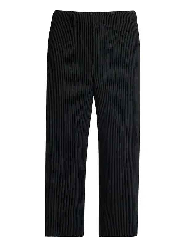 Issey Miyake Pleated Straight-leg Pants - Black