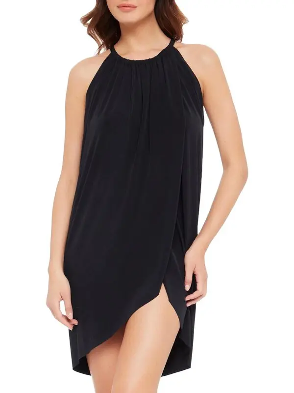 Magicsuit Jersey Halter Minidress - Black