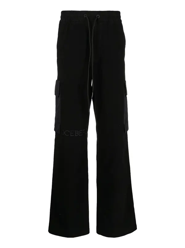 Iceberg Side Cargo-pocket Trousers - Black