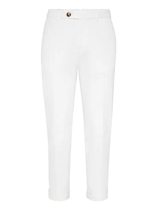 Brunello Cucinelli Straight Leg Trousers - White