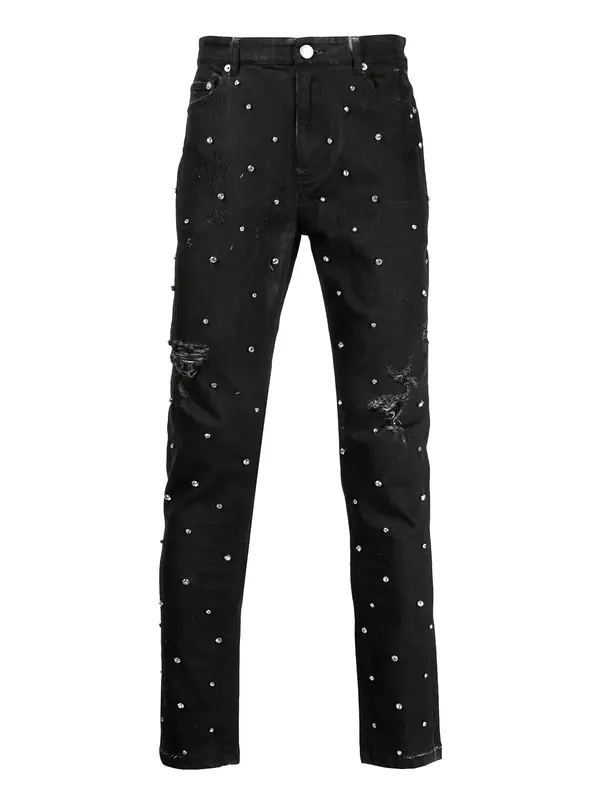 GOD'S MASTERFUL CHILDREN Cassidy Crystal-embellished Jeans - Black
