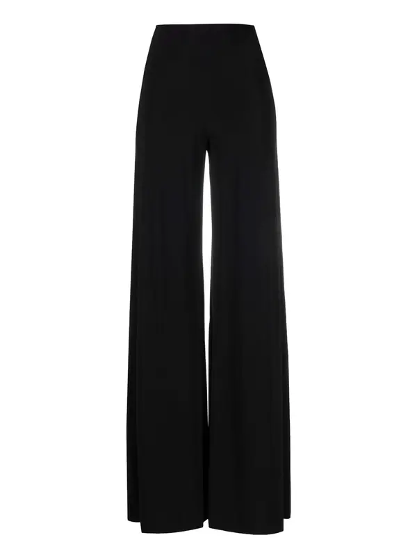Norma Kamali High-waisted Wide-leg Trousers - Black