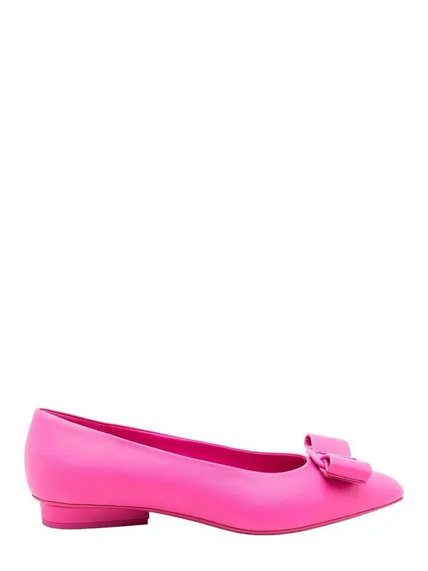 FERRAGAMO Viva Bow-detail Ballerina Shoes - Pink