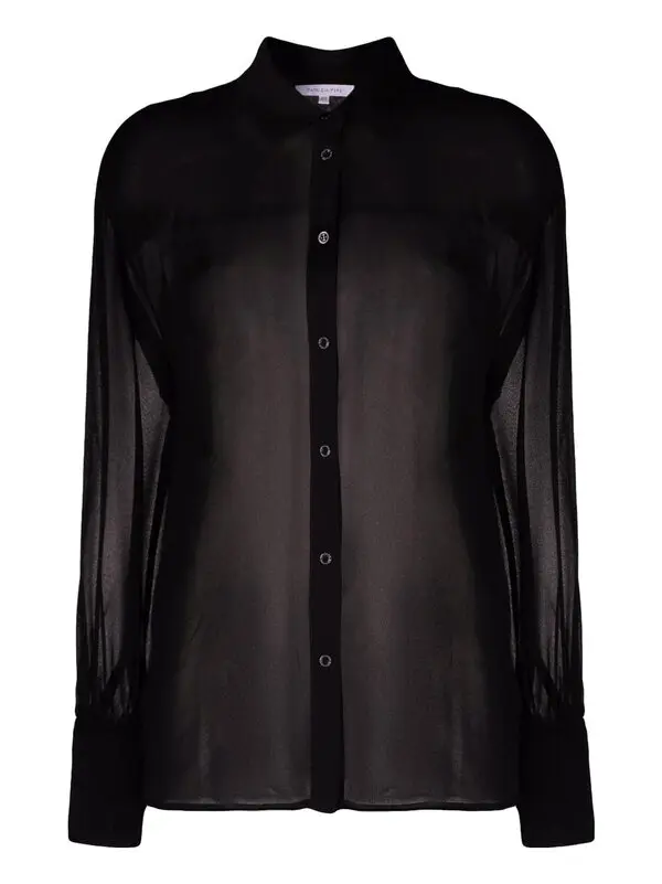 Patrizia Pepe Semi-sheer Blouse - Black