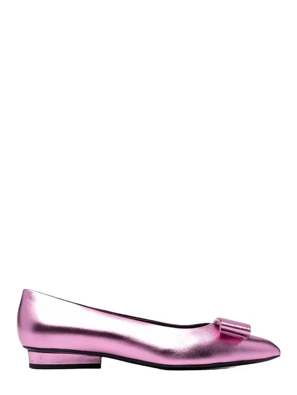 FERRAGAMO Viva Bow-detail Ballerina Shoes - Pink