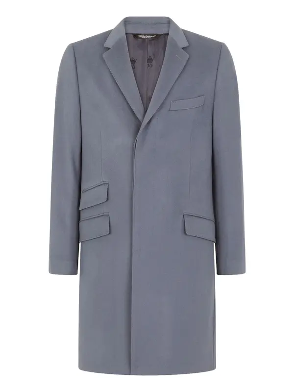 Dolce & Gabbana Double-breasted Cashmere Coat - Blue