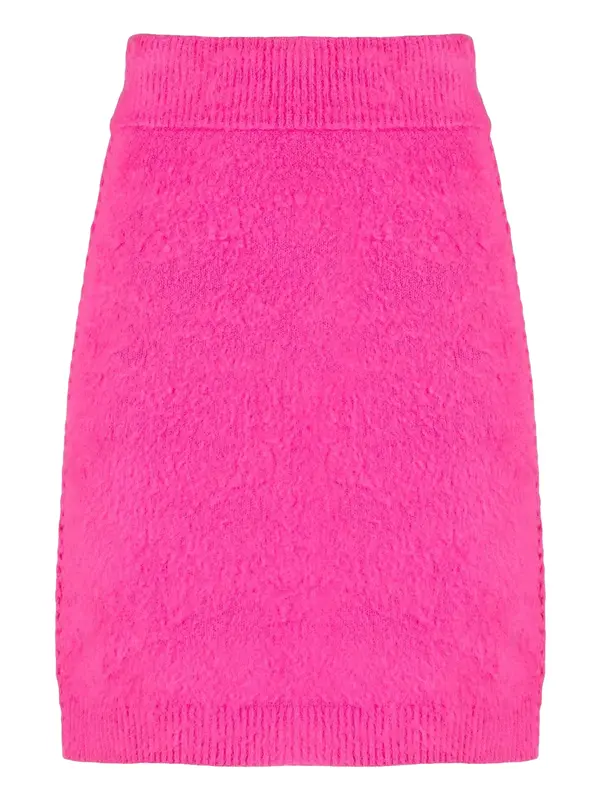 Helmut Lang Textured Knit Pencil Skirt - Pink