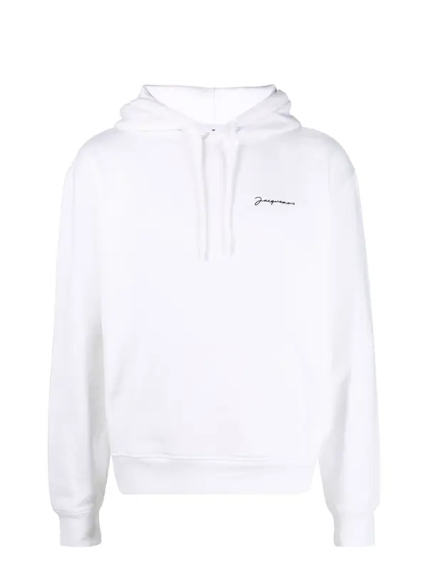 Jacquemus Le Sweatshirt Brodé Hoodie - White