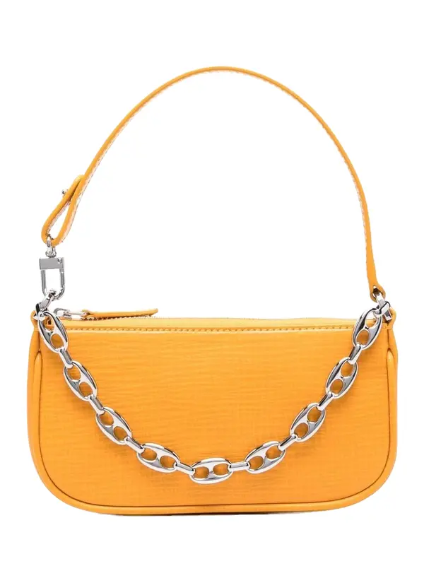 By Far Mini Rachel Lizard-skin Effect Shoulder Bag - Orange