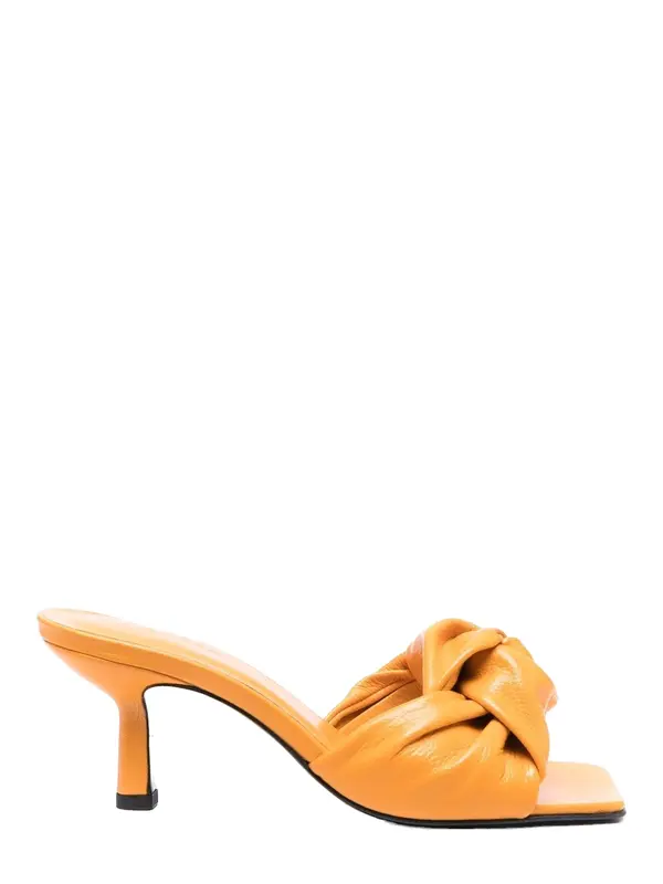 By Far Knot Detail Sandals - Orange