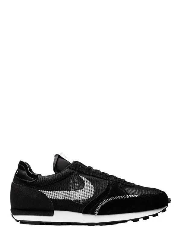 Nike Daybreak-type Lace-up Round Toe Sneakers With Suede Details - Black
