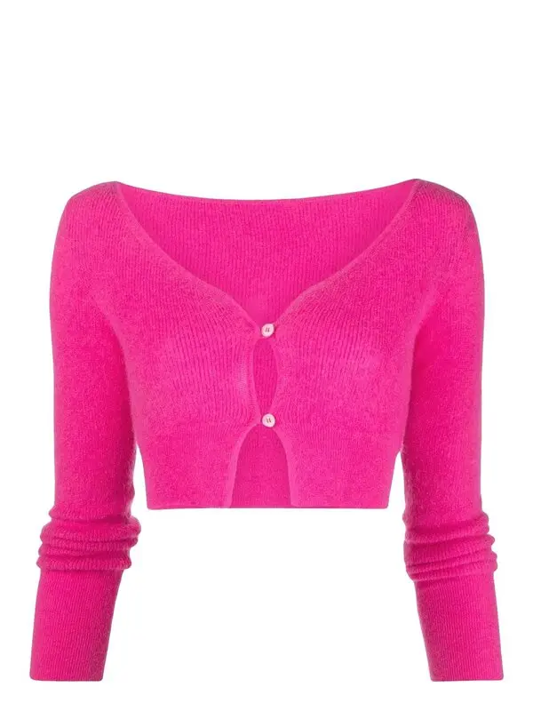 Jacquemus Le Cardigan Alzou Cropped Jacket - Pink