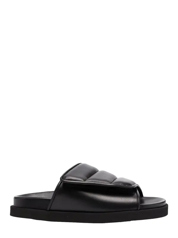 GIABORGHINI Padded Strap Slides - Black