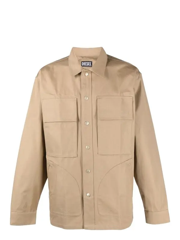 DIESEL® Button-up Overshirt - Neutrals