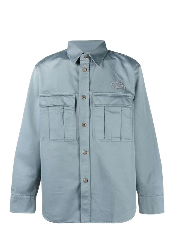 DIESEL® S-roow Button-up Shirt - Blue