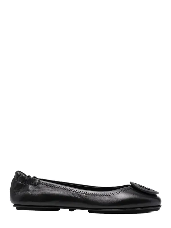 Tory Burch Minnie Travel Ballerina Shoes - Black