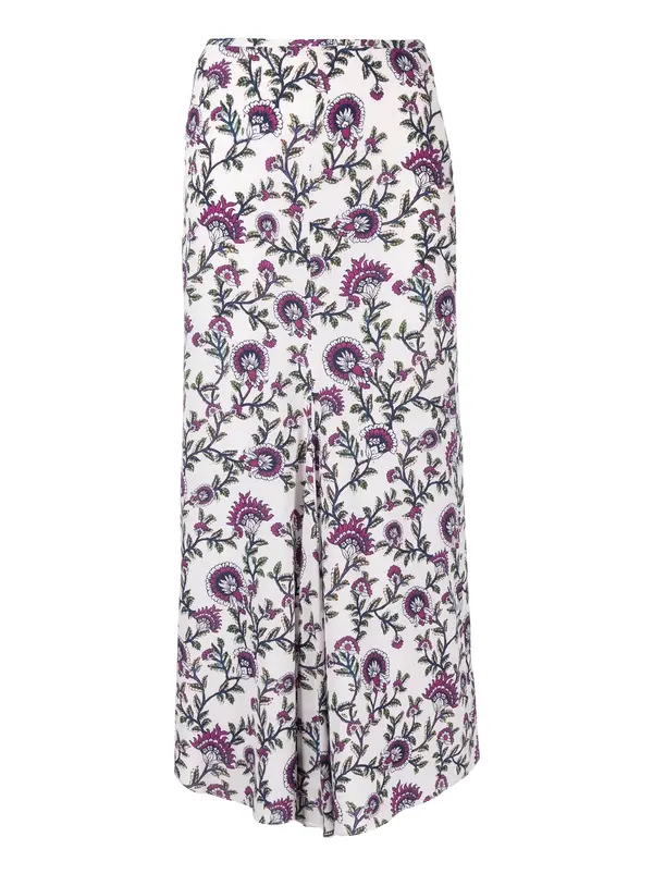 Isabel Marant High-waisted Floral-print Skirt - Neutrals