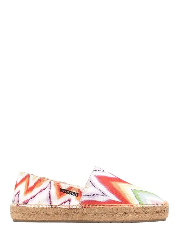 Missoni Zigzag-print Flat Espadrilles - Orange