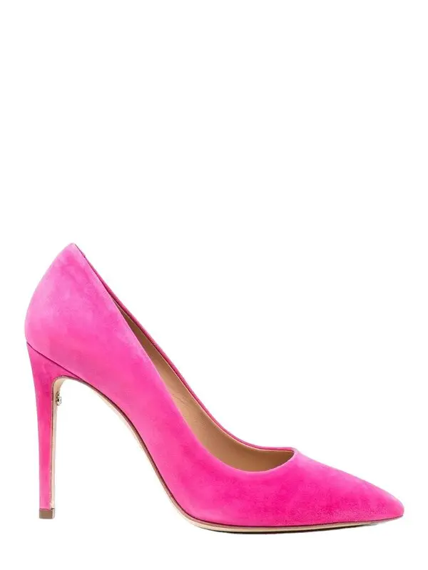FERRAGAMO 100mm Leather Pointed Pumps - Pink