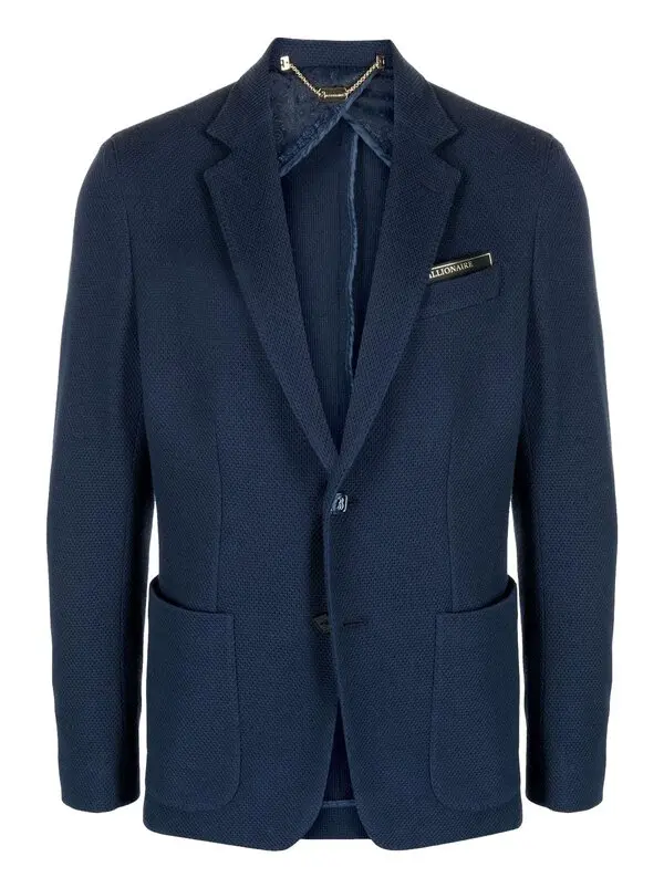 BILLIONAIRE Tailored-fit Single-breasted Blazer - Blue