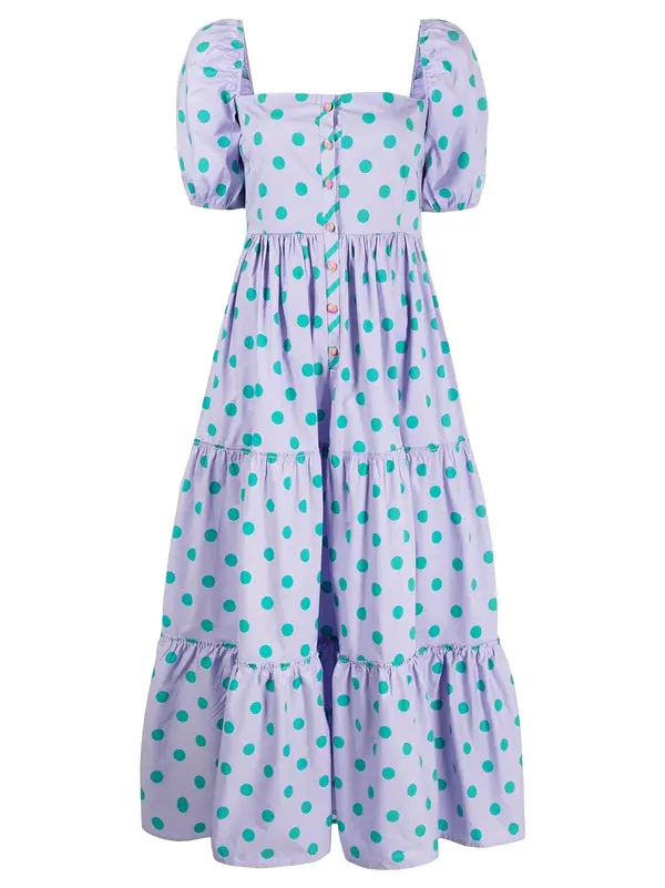 Pitusa Play Praire Polka Dot Dress - Purple