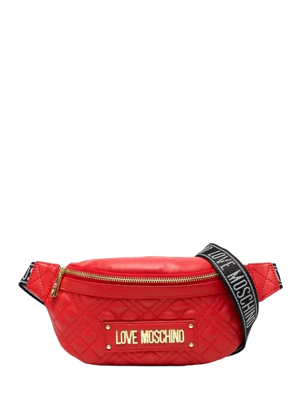 Moschino Quilted Belt Bag - Red