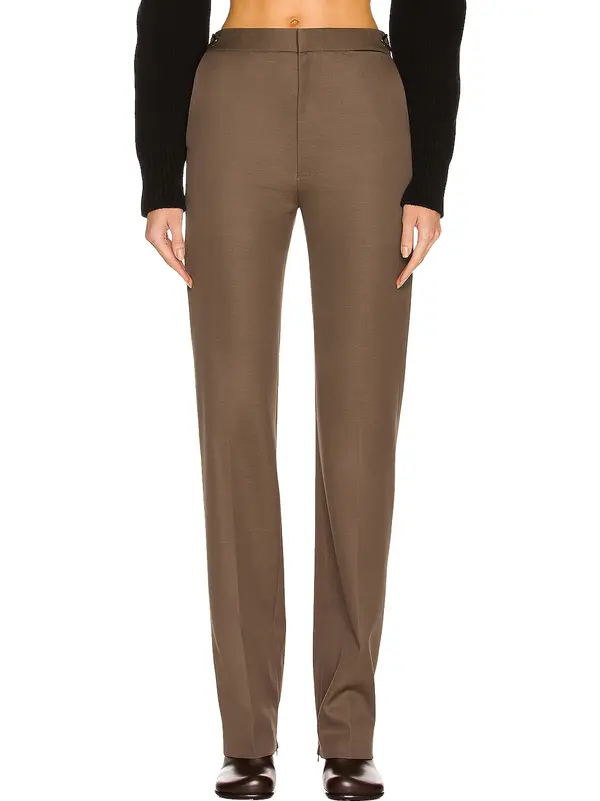 Bottega Veneta Grain De Poudre Stretch Trousers - Milkweed