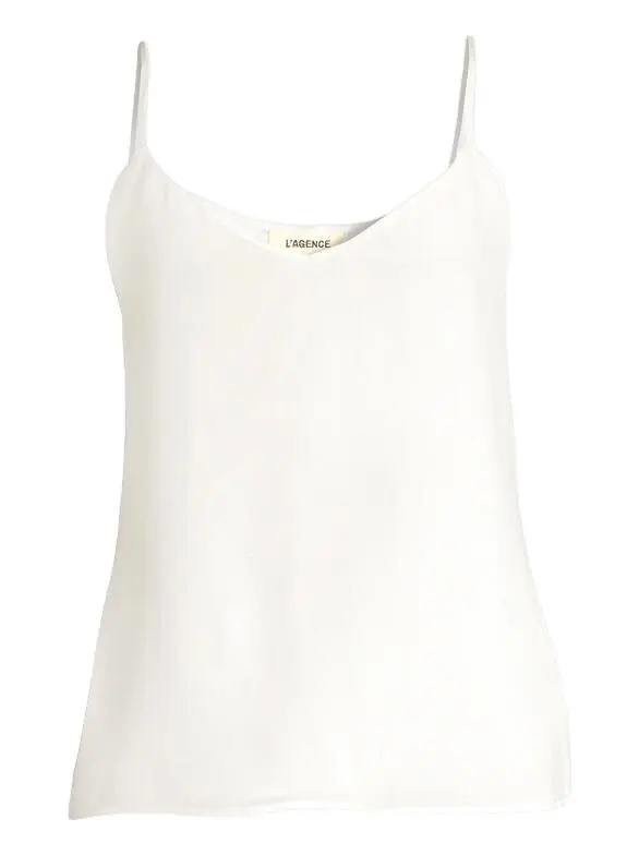 L'AGENCE Jane Silk Tank - Ivory