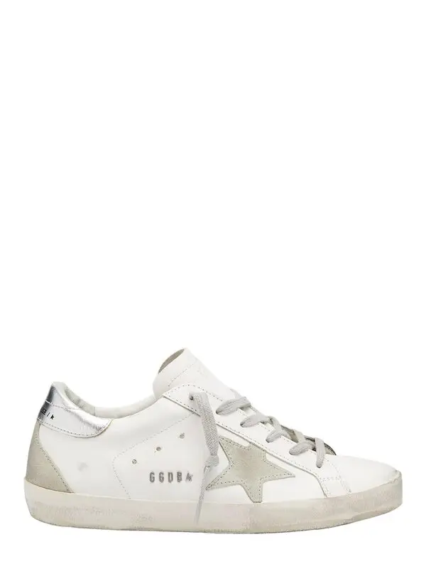 Golden Goose Super-star Mixed Leather Sneakers - White/ice/