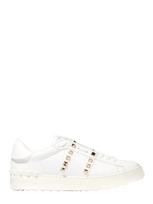 Valentino Garavani Rockstud Untitled Leather Sneakers - White