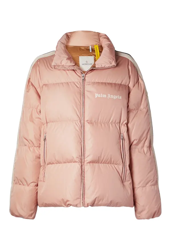 Moncler Palm Angels Rodman Striped Quilted Down Jacket - Pink