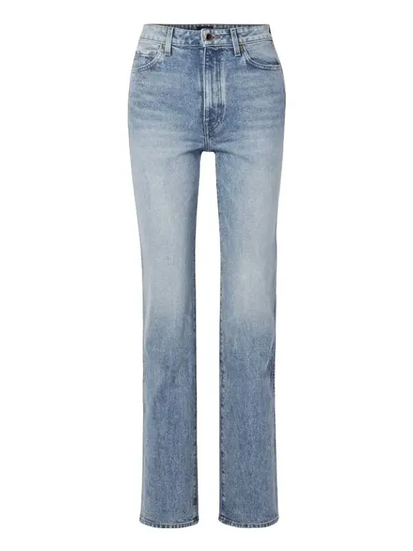 Khaite Danielle High-rise Straight-leg Jeans - Blue