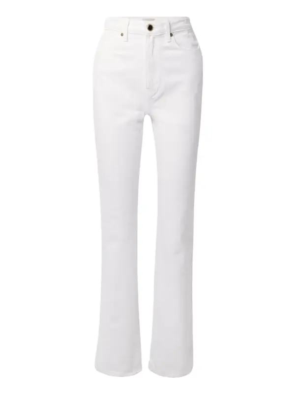 Khaite Danielle High-rise Straight-leg Jeans - White