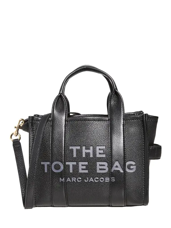 Marc Jacobs Leather Small Tote Bag - Black