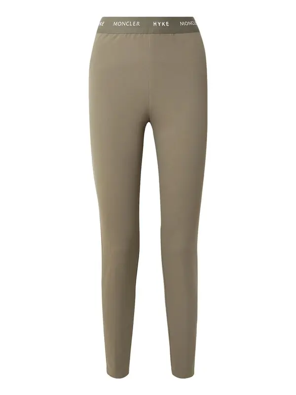 Moncler Hyke Tech-jersey Leggings - Brown