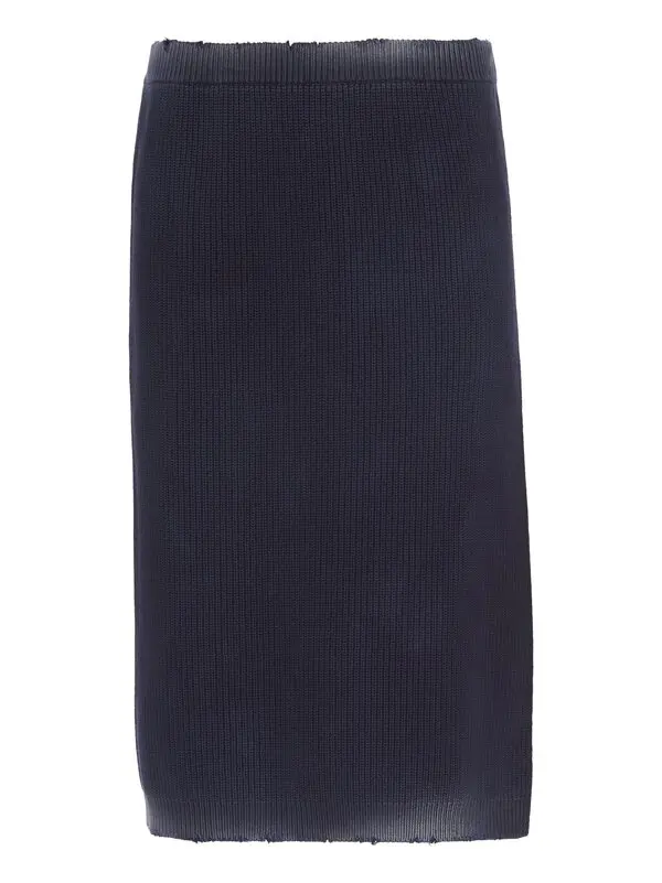 Miu Miu Low-rise Midi Skirt - Navy
