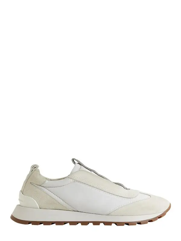 Brunello Cucinelli Mixed Leather Runner Sneakers - Panama