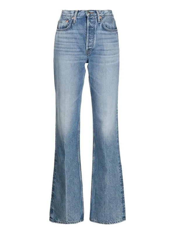 RE/DONE 70s Bootcut Whiskered Jeans - Neutrals
