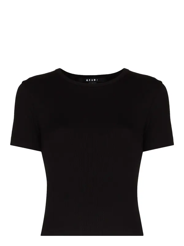 Ksubi Cropped T-shirt - Black
