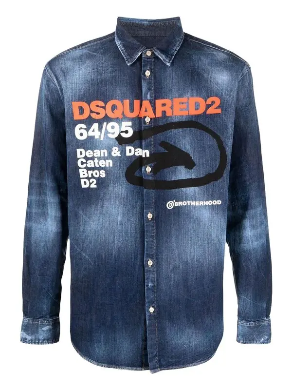 Dsquared2 Logo-print Shirt - Blue