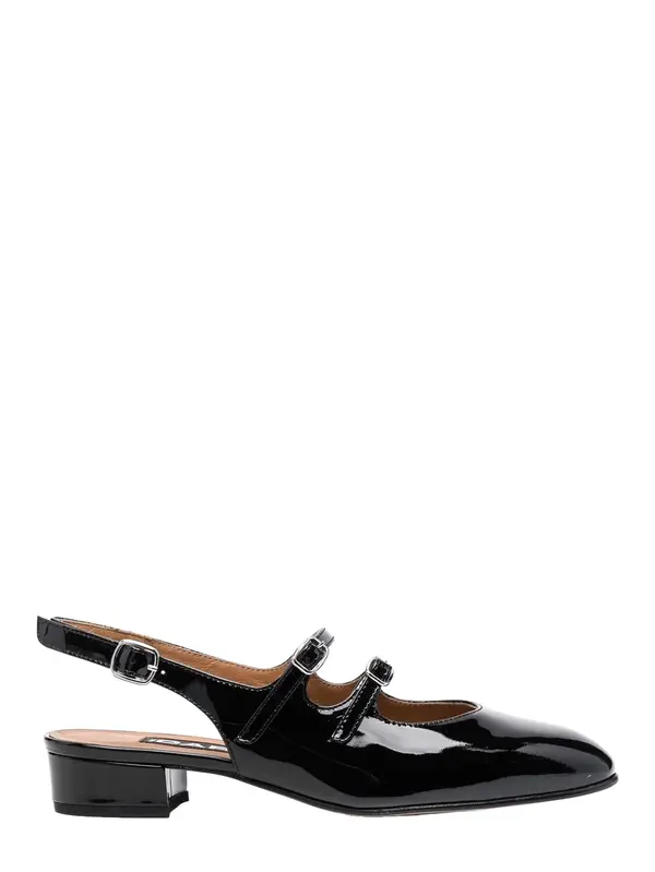 CAREL Peche Patent-leather Slingback Pumps - Black