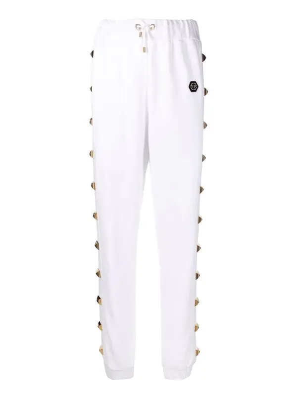 Philipp Plein Studded Track Pants - White