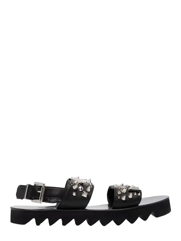 Philipp Plein Studded Leather Sandals - Black