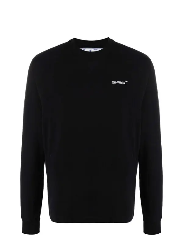 Off-White Caravaggio Arrow Print Long-sleeve T-shirt - Black