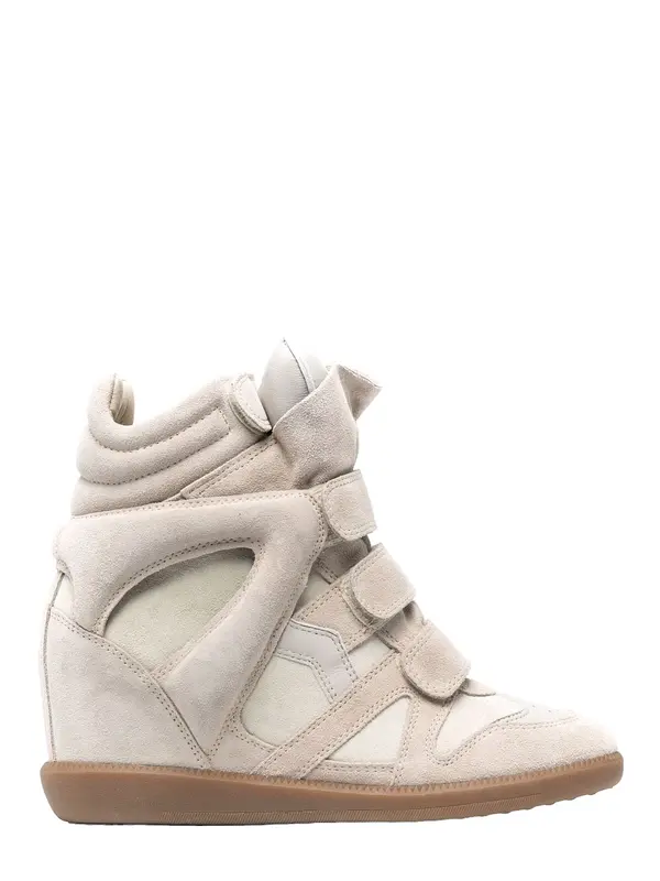 Isabel Marant 50mm Bekett High-top Wedge Sneakers - Neutrals