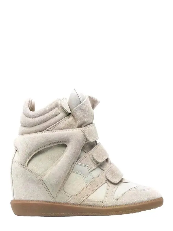 Isabel Marant Étoile Bekett High-top Sneakers With Velcro Fastening - Neutrals