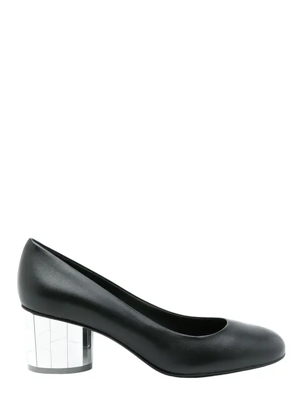 FERRAGAMO Farrah Slip-on Leather Pumps - Black